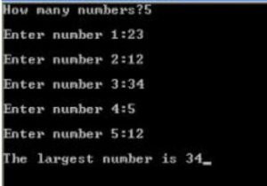 C program to find the largest number of a list of numbers entered through the keyboard - Just ...