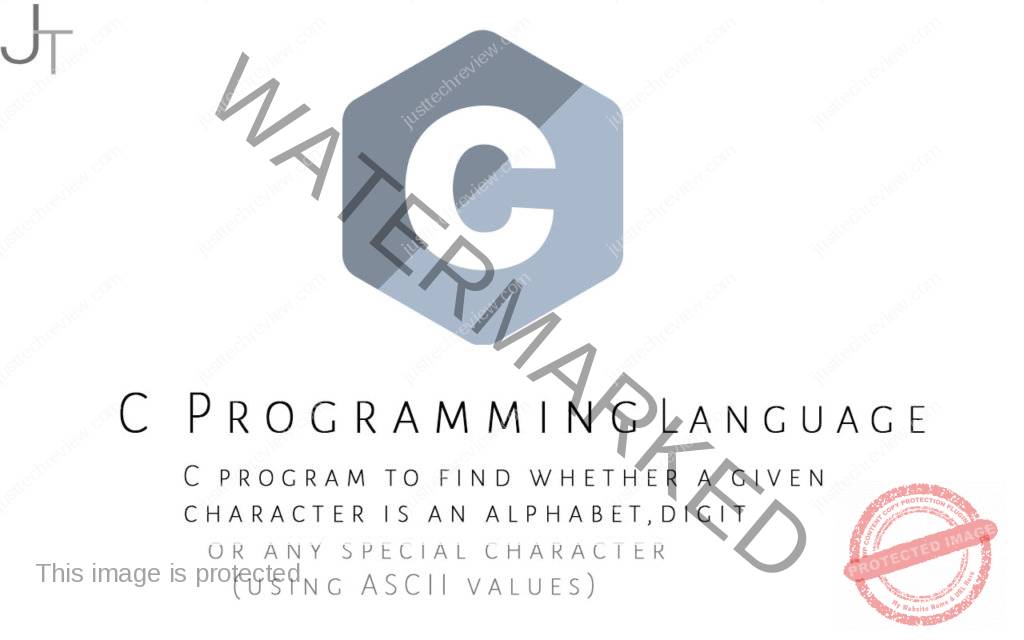 C Program To Find Whether A Given Character Is An Alphabet Digit Or Any Special Characterusing
