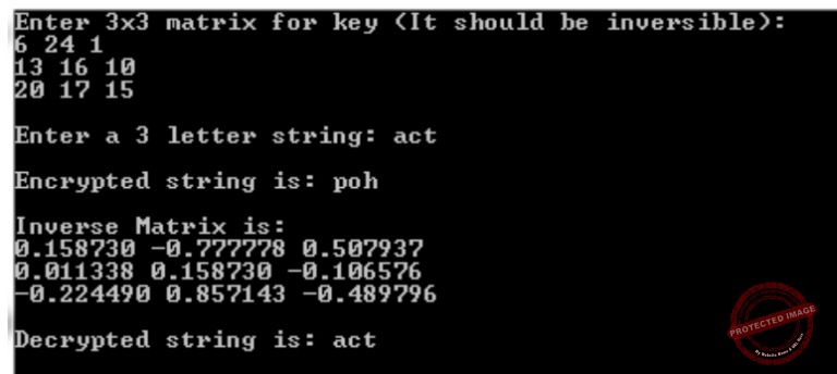 Hill Cipher in C and C++ (Encryption and Decryption) - Just Tech Review